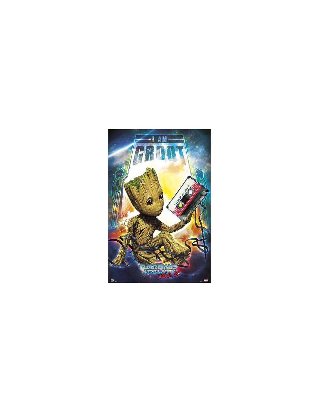 POSTER MARVEL GUARDIANES DE LA GALAXIA 2 GROOT