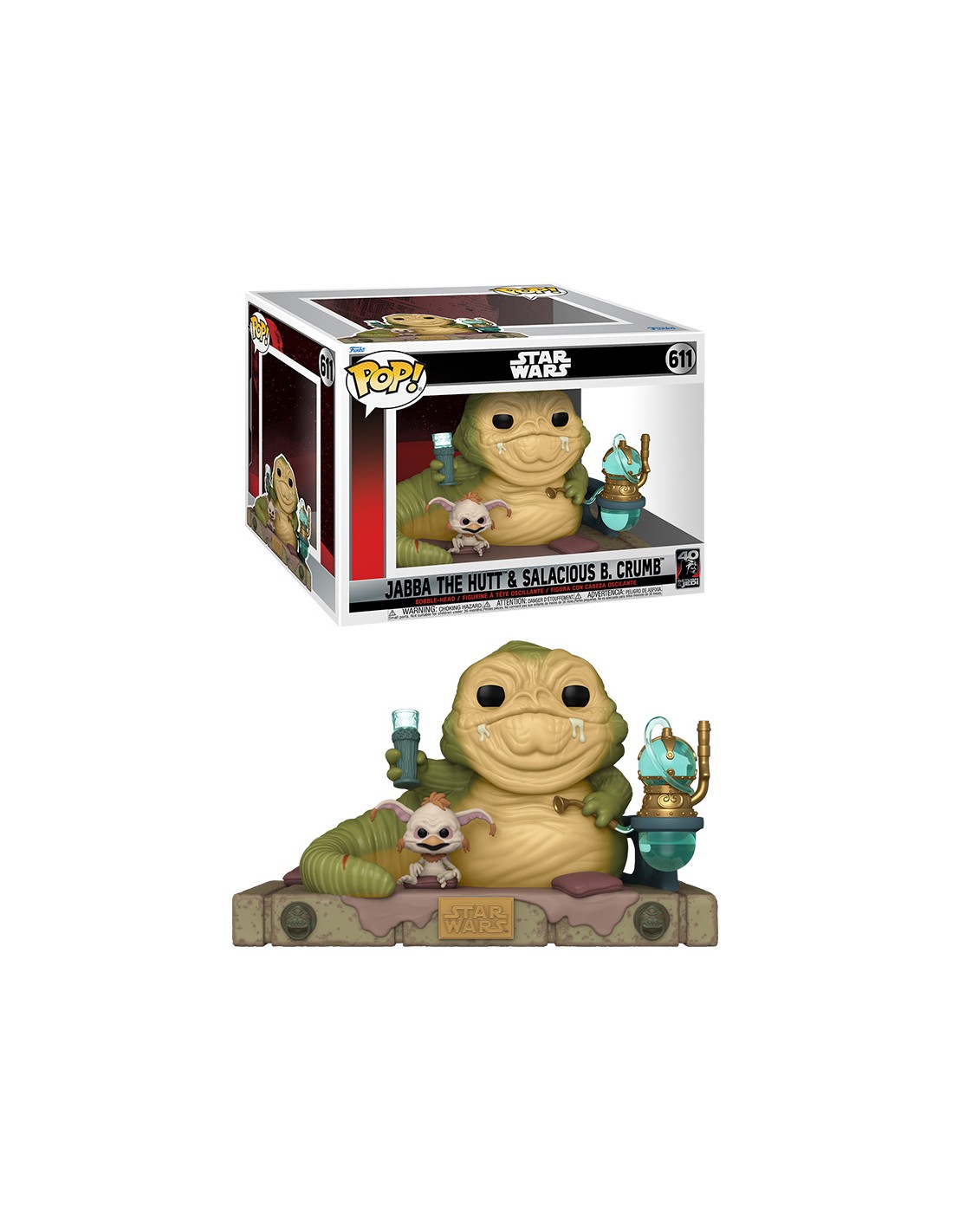 Funko POP Moment Star Wars 40 aniversario de Jabba y Salacious B. Crumb